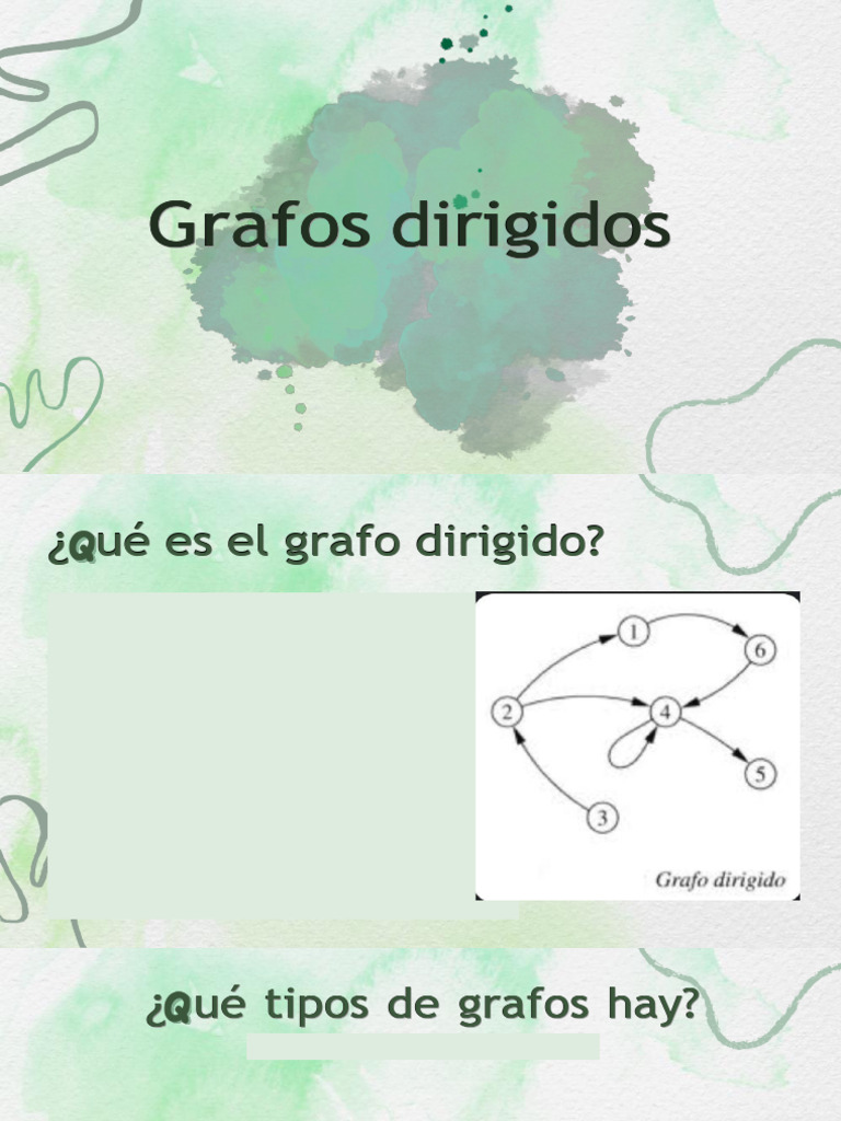 Grafos Dirigidos: Tipos y Ejemplos | PDF | Teoría de grafos | Vértice ...