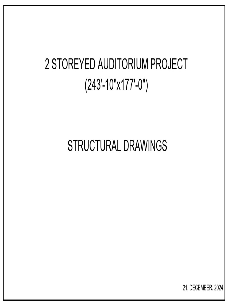 Auditorium Structural | PDF | Structural Load | Concrete