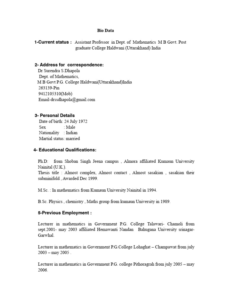 Surendra S Dhapola kumauniversity | PDF | Mathematics | Algebra