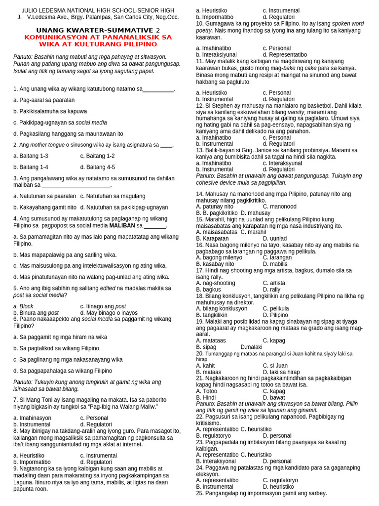 KPWKP Summative 2 | PDF