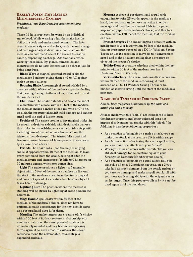 Dragonlords Magic Items - The Homebrewery | PDF | Dungeons & Dragons ...