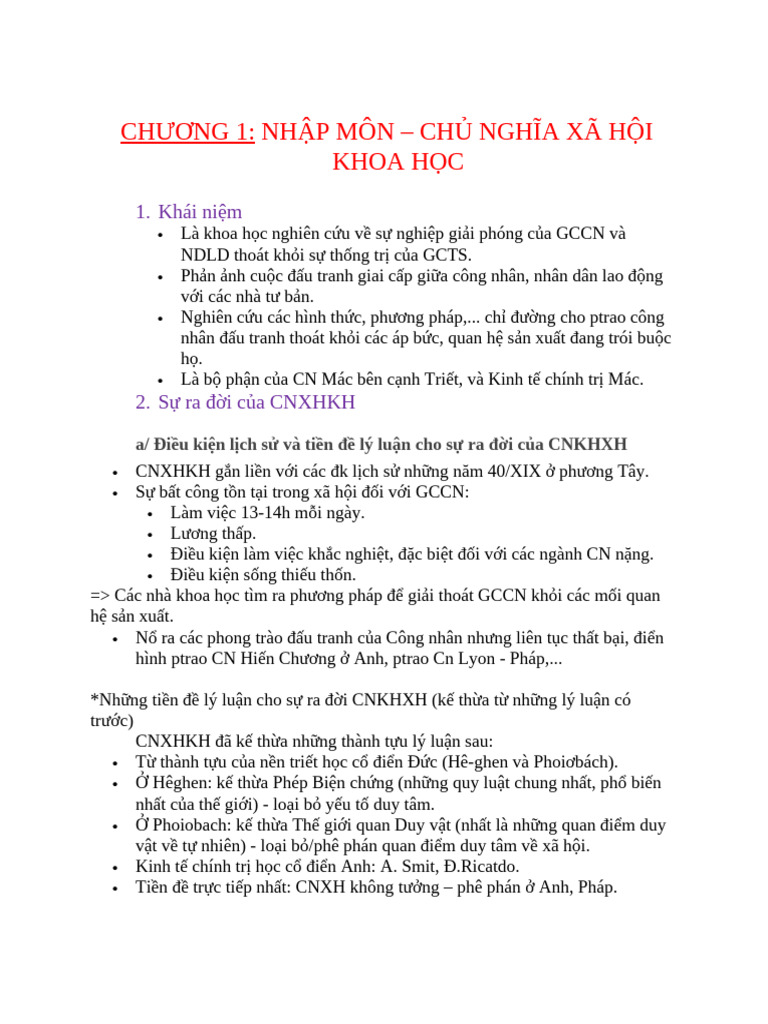 V Ghi Môn CNXH-KH | PDF