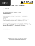 Bajaj Finance NOC Certificate Download | PDF