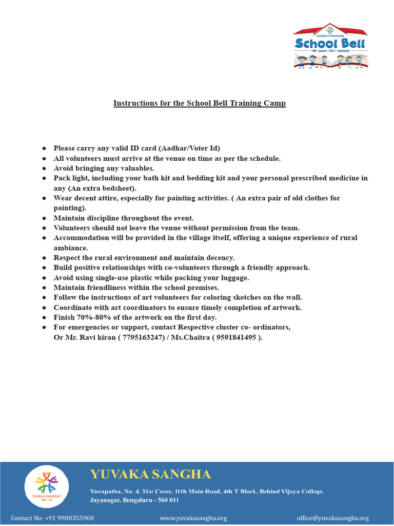 School Bell Instructions | PDF