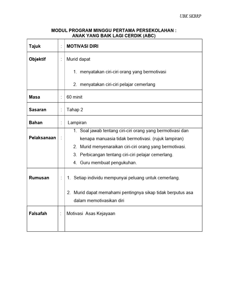 Modul Motivasi Diri | PDF