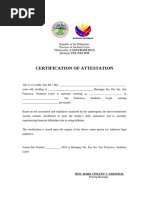 Certificate of Attestation Editable Form | PDF