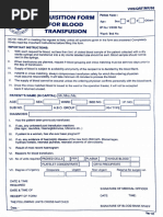 Blood Crossmatch Form | PDF