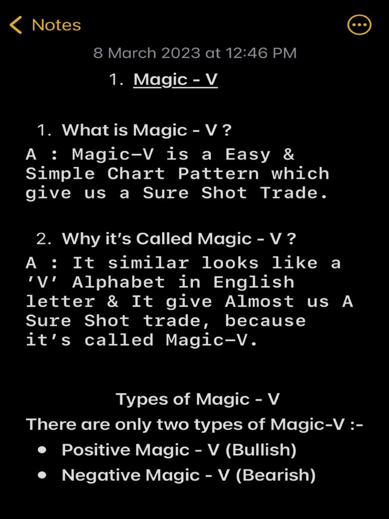 Magic - V - A To Z PDF by Trader Arjun | PDF