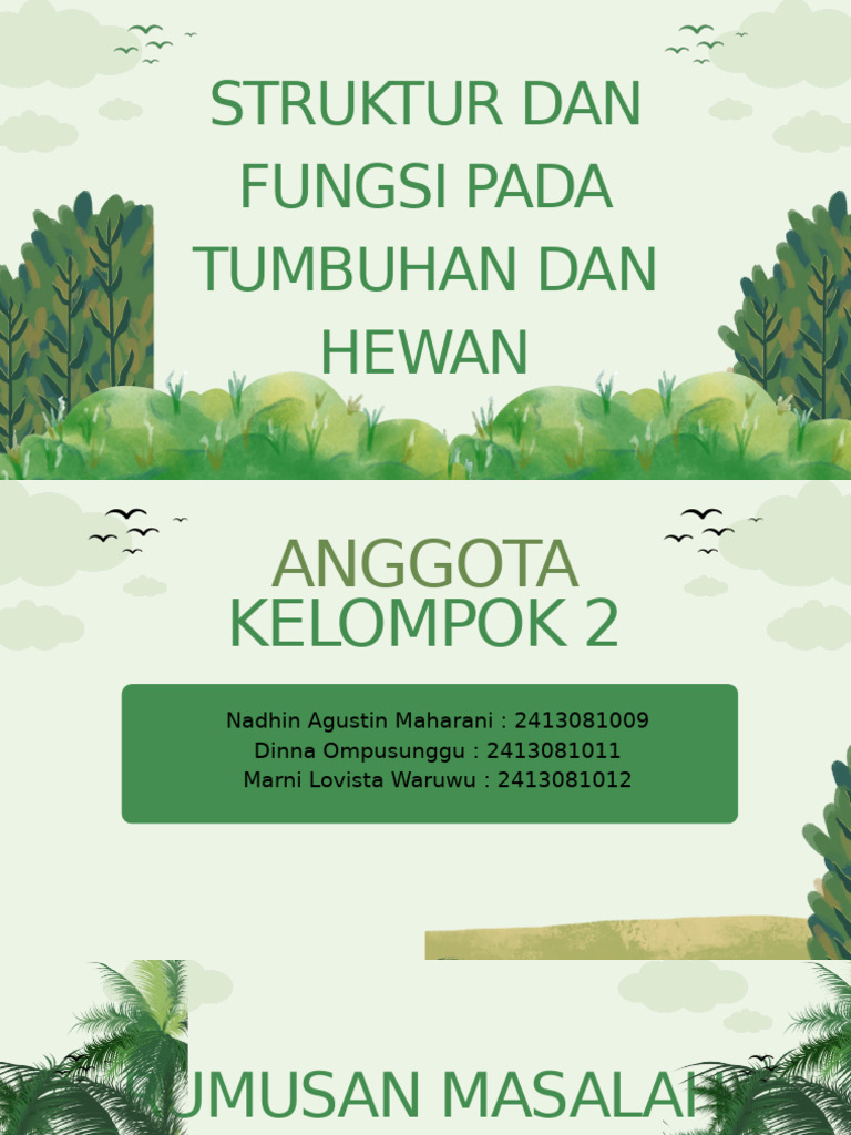 Struktur Dan Fungsi Pada Tumbuhan Dan Hewan | PDF