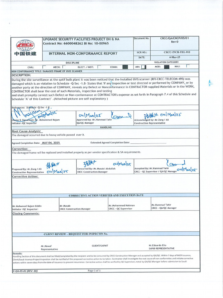 CRCC Incr Tel 012 | PDF