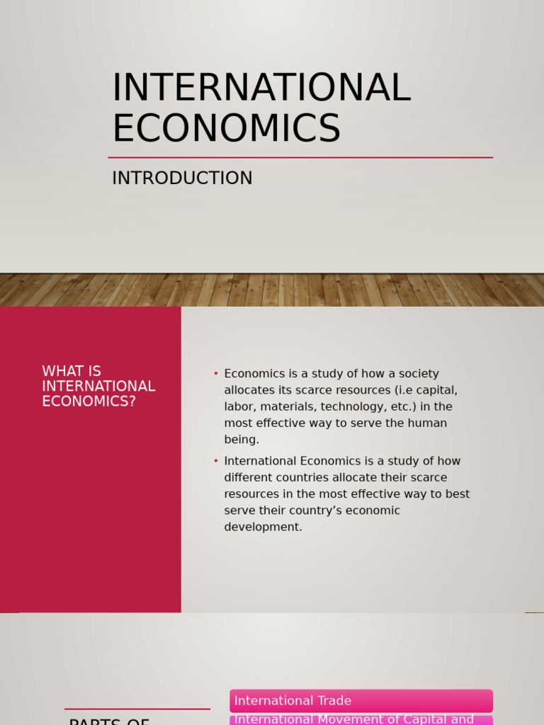 Introduction To International Economics | PDF