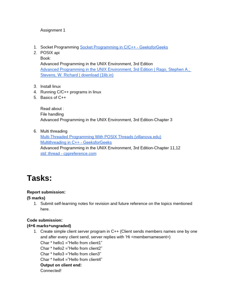 Socket Programming and Multithreading Tasks | PDF