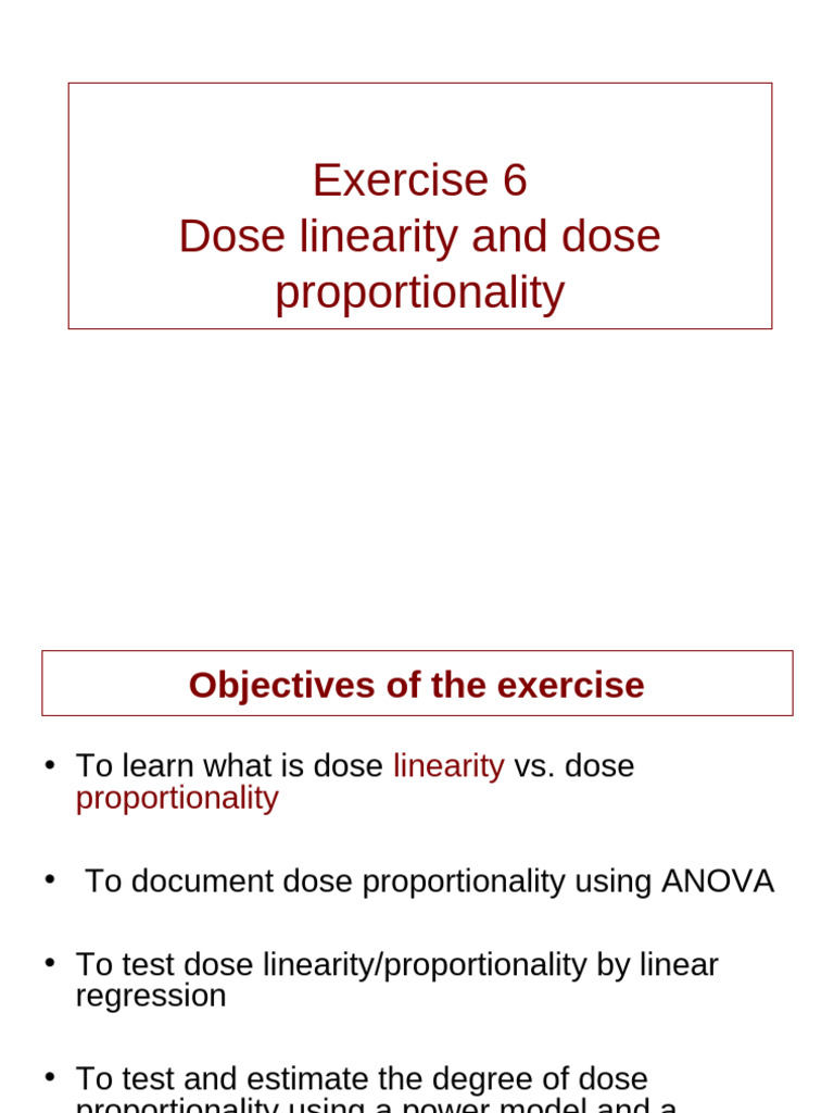 Dose Linearity and Dose Proportionality | PDF | Pharmacokinetics | Applied Mathematics