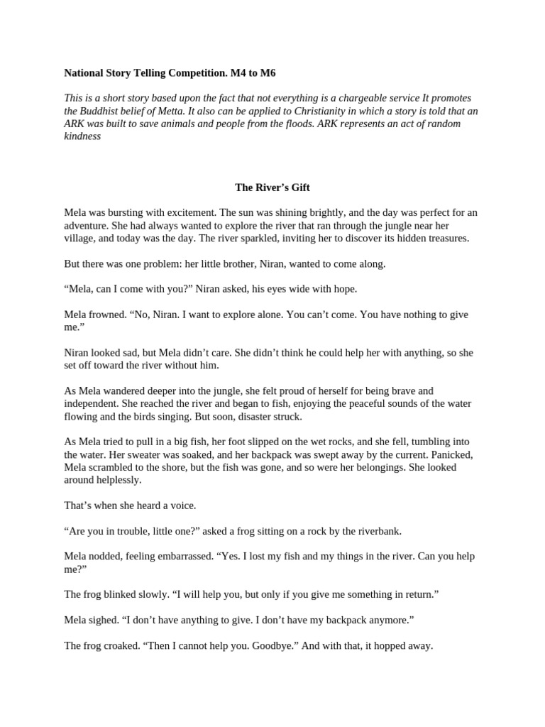 National Story Telling Competition | PDF