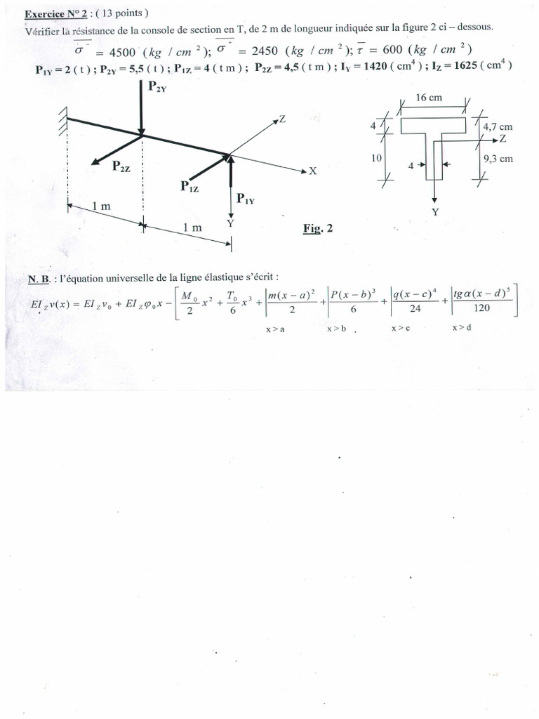 SOLUTION EXERCICE 4 FLEXION DEVIEE | PDF