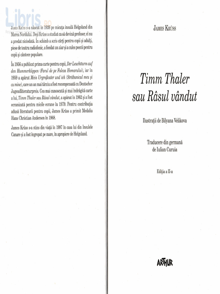 Timm Thaler Sau Rasul Vandut James Kruss PDF PDF Free | PDF