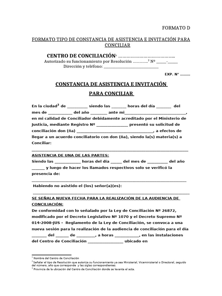 Formato d Constancia de Asistencia y Notificacion de Nueva Fecha (1) | PDF