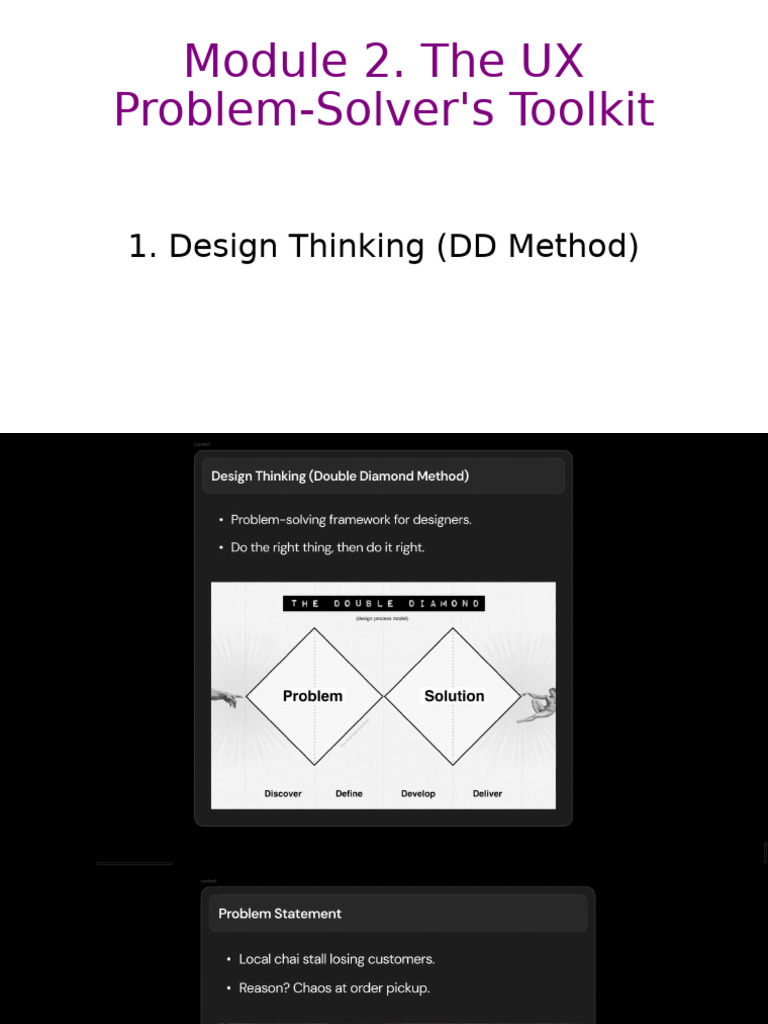 Module 2 - The UX Problem-Solver's Toolkit | PDF