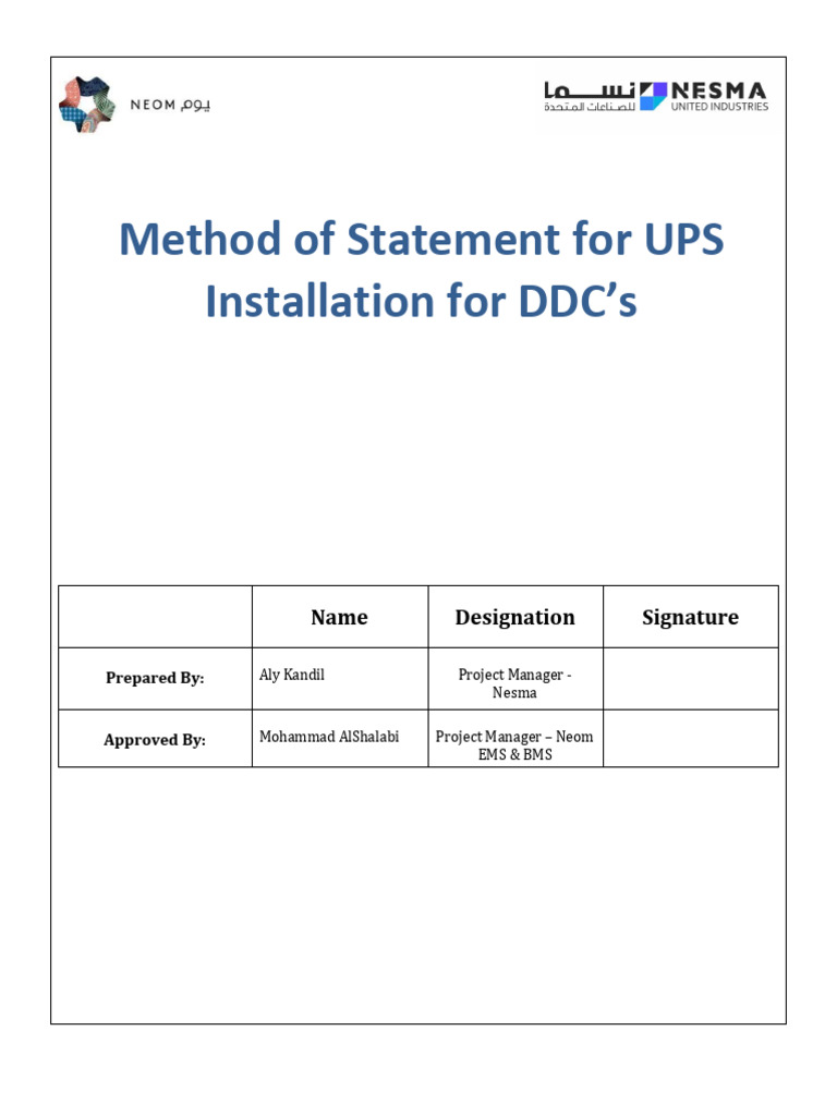 MOS UPS Installation For DDC Panels | PDF | Electricity | Electrical ...