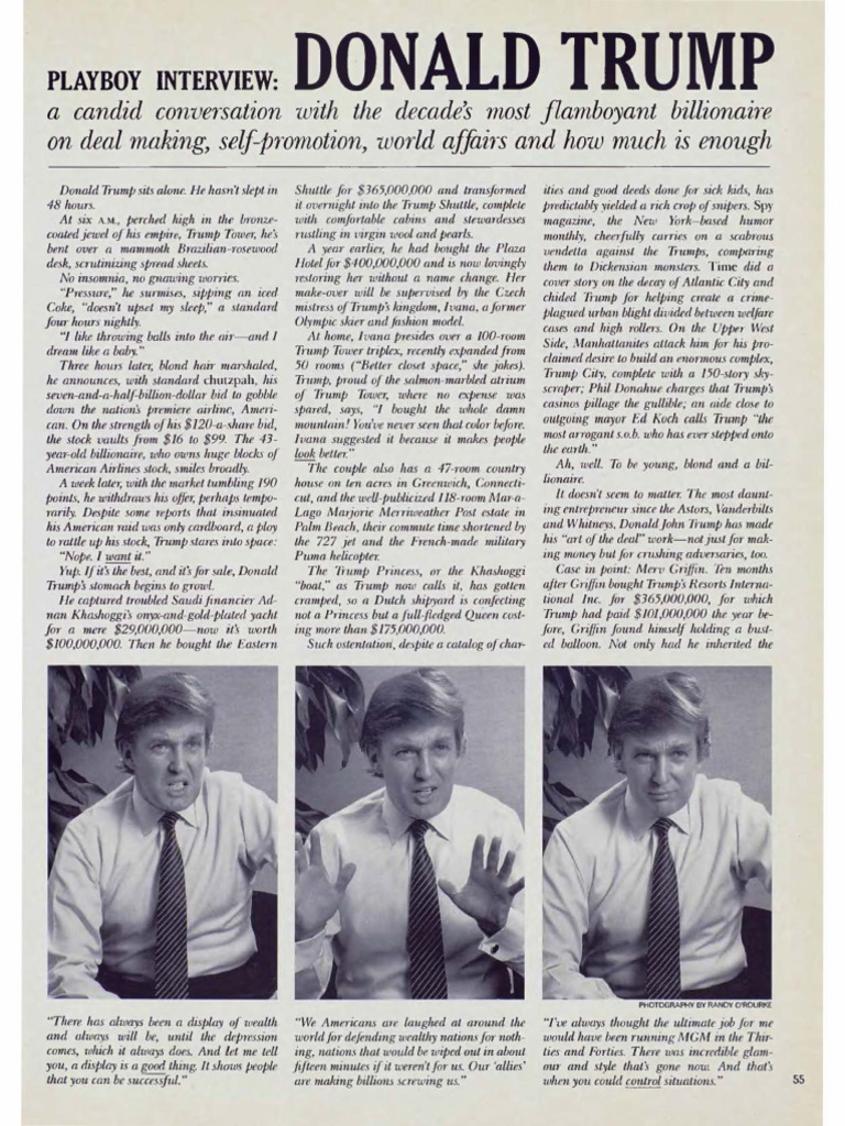 Trump - Interview 1990 | PDF