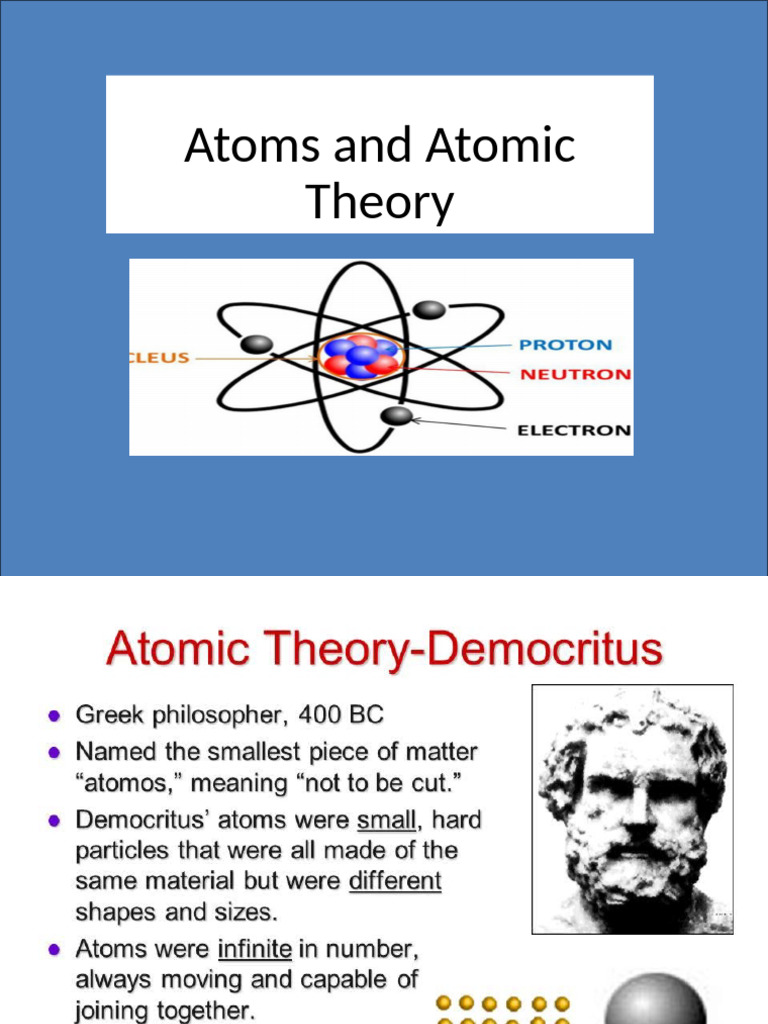Atom and Atomic Theory(2) | PDF | Atomic Orbital | Atoms