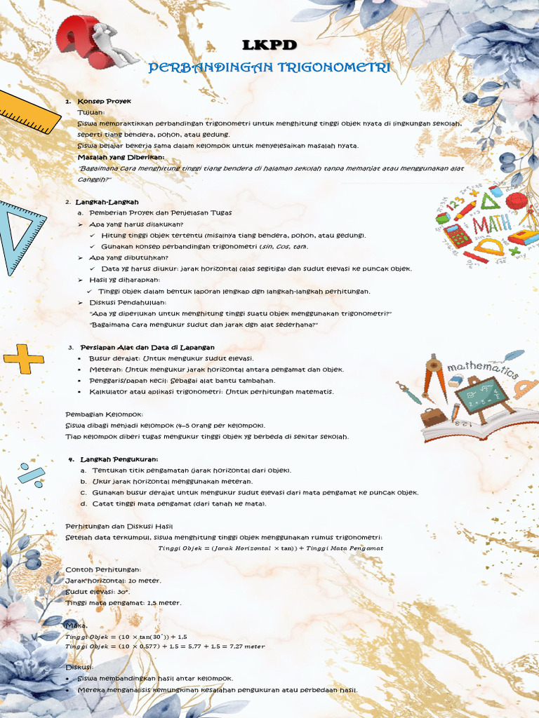 LKPD Perbandingan Trigon Nyata | PDF