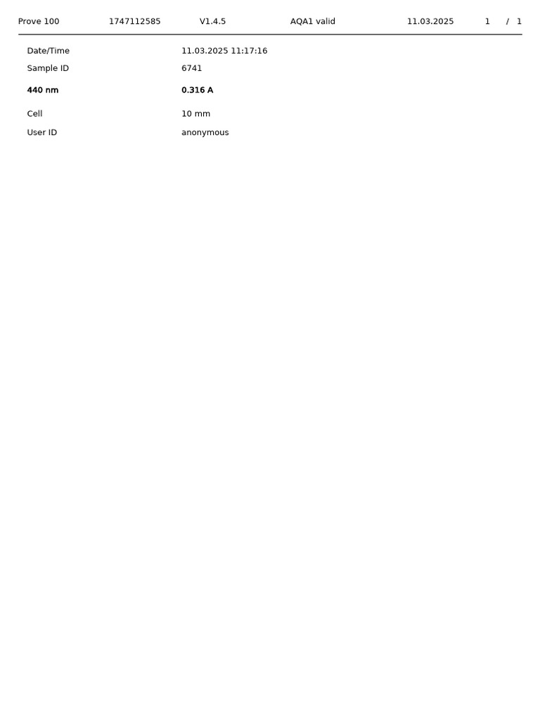 1 / 1 11.03.2025 Prove 100 1747112585 V1.4.5 AQA1 Valid | PDF