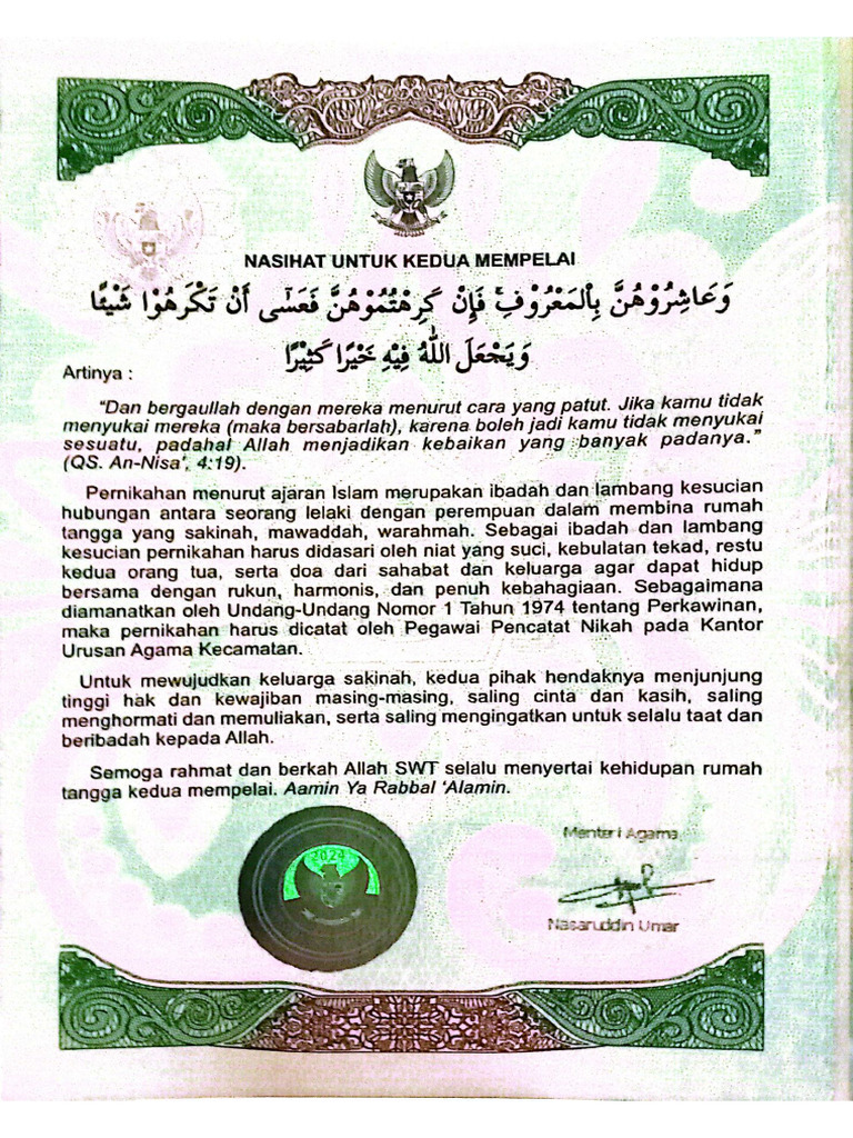 PDF Buku Nikah | PDF