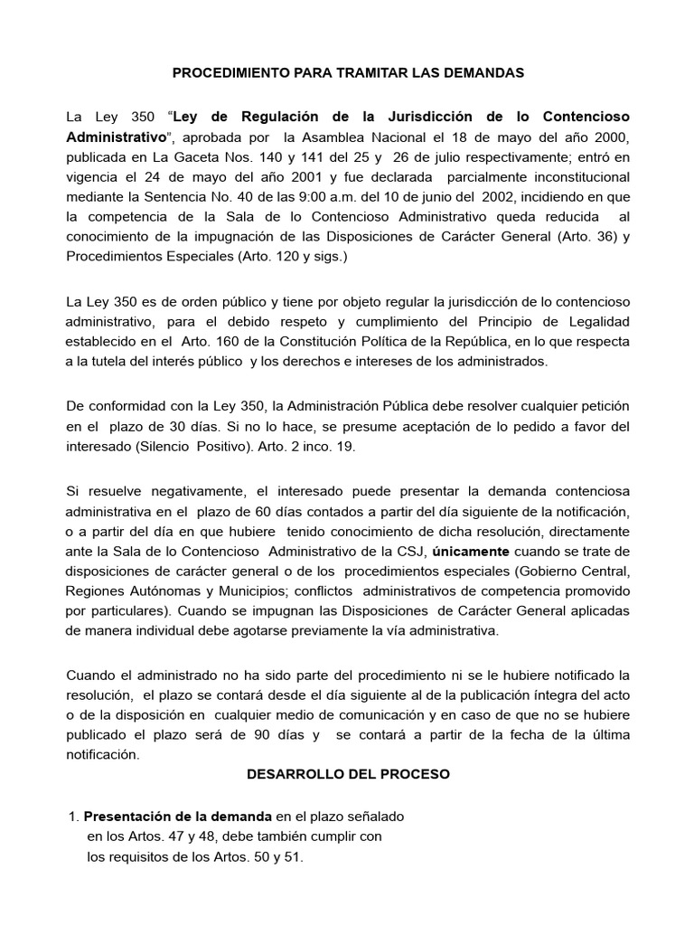 Procedimientos para Tramitar Las Demandas | PDF | Demanda judicial | Justicia