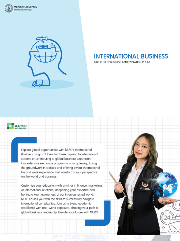 Brochure International Business มหิดล | PDF | Business | Economies