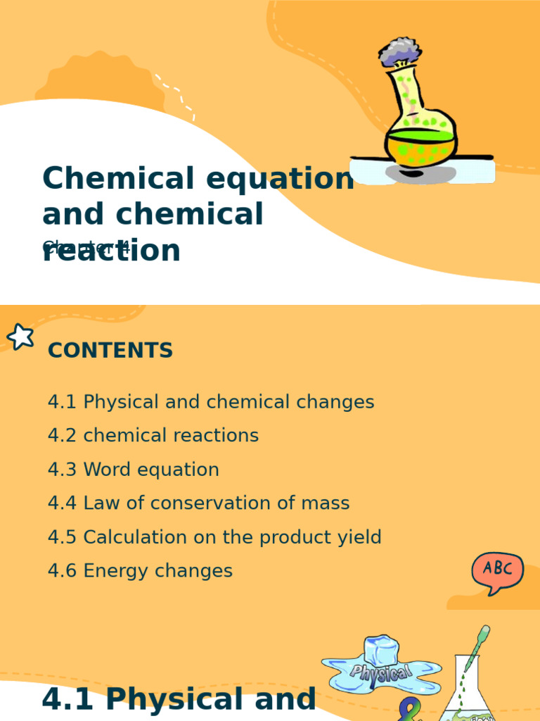 Chapter 4 Chemical Reactions and Chemical Equations | PDF | Chemical ...