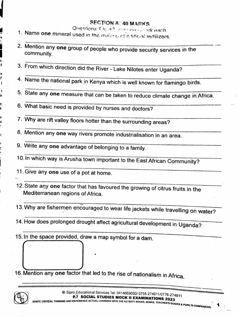 DR SST SIPRO MOCK 2 | PDF