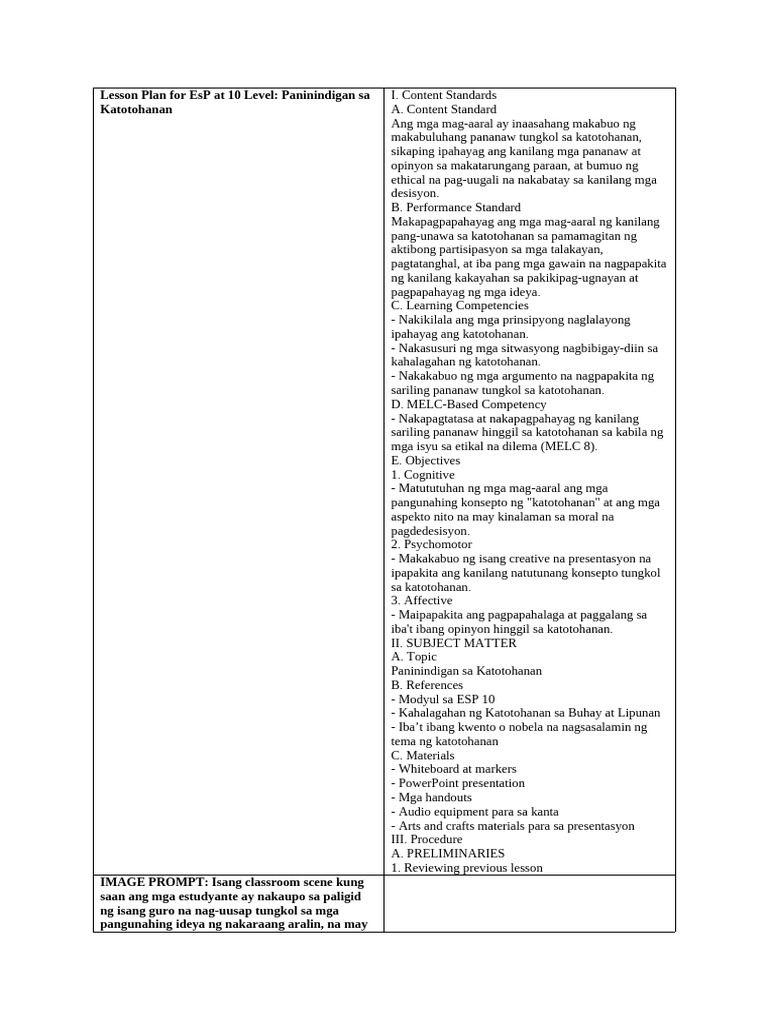Lesson Plan Esp 7es | PDF