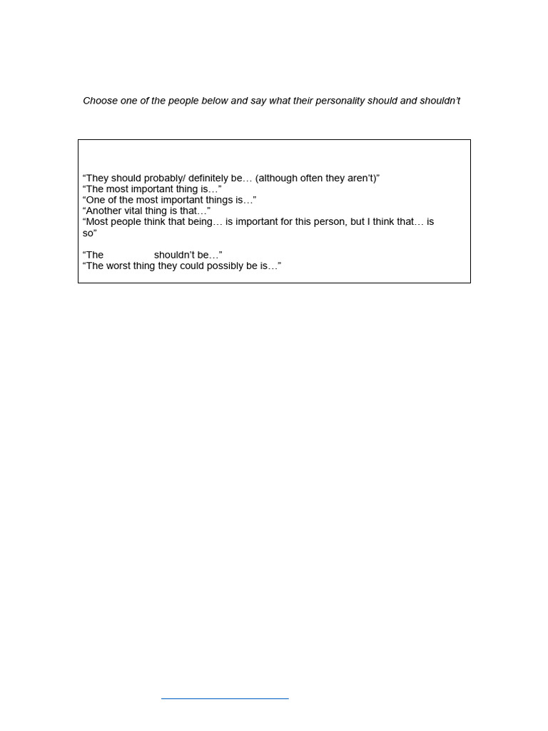 Ideal Personality Guessing Game | PDF