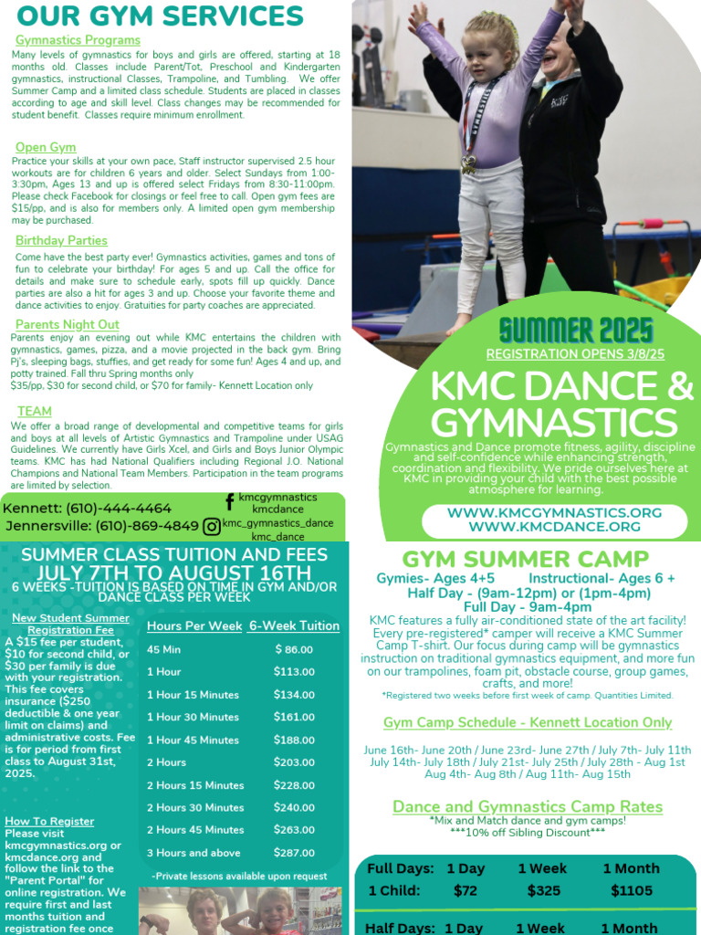 1741375115.2025_KMC_Summer_Brochure | PDF | Dances | Performing Arts