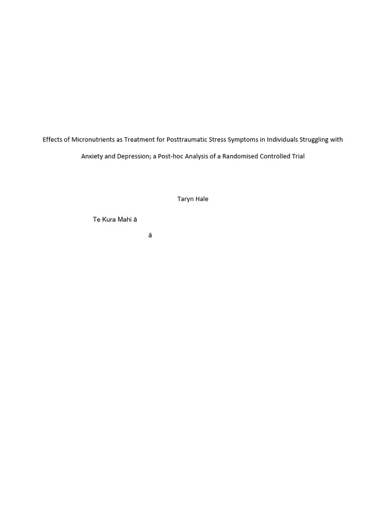 Hale, Taryn - Master's Thesis | PDF | Selective Serotonin Reuptake ...
