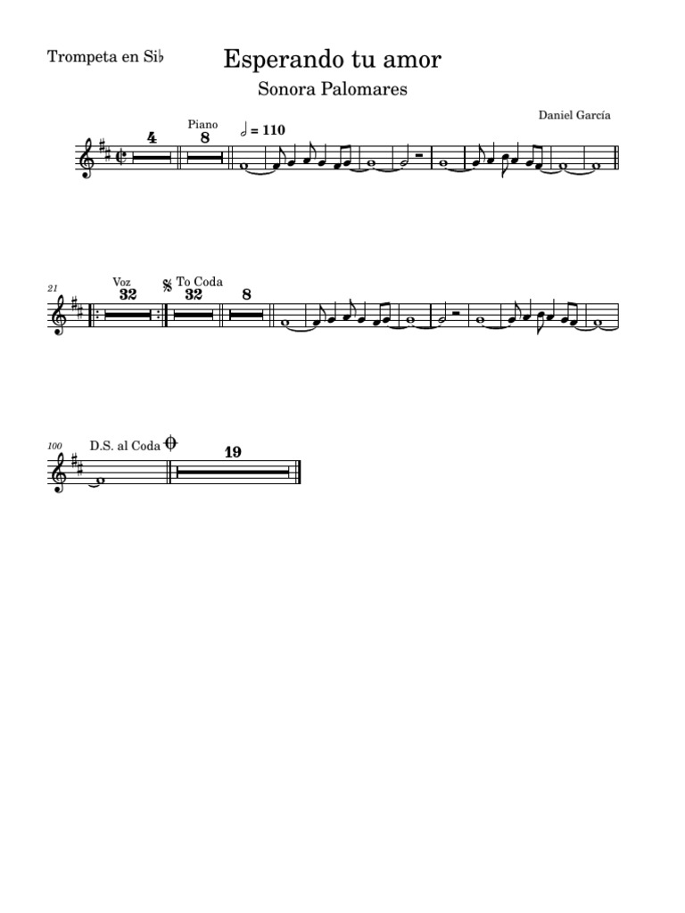 Esperando Tu Amor-Trompeta 2da | PDF