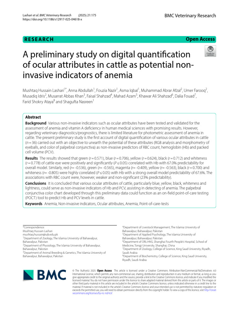 A Preliminary Study On Digital Quantification of Ocular Attributes in ...