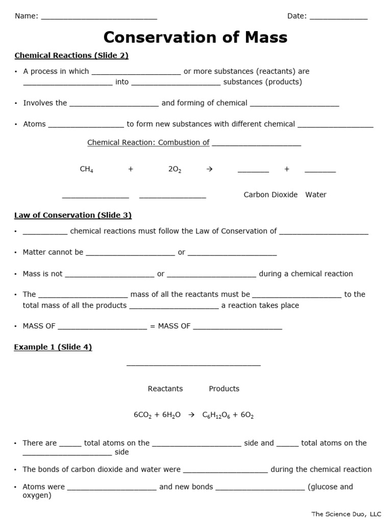 Conservation of Mass Notes | PDF | Chemical Substances | Oxide