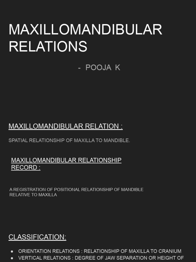 Maxillomandibular Relations | PDF