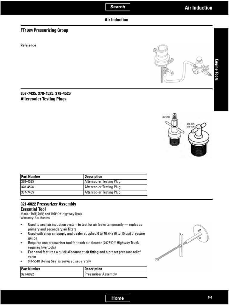 Aftercooler Testing Plug Specifications | PDF