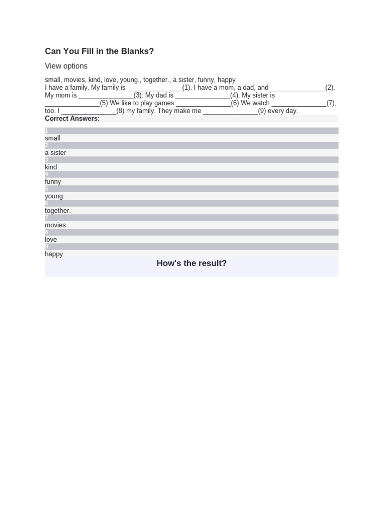 Can You Fill in The Blanks | PDF
