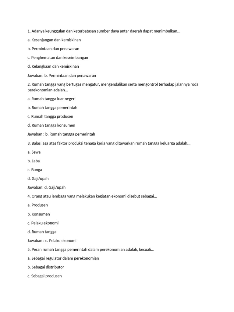 Soal UH IPS Kelas 8 Bab 3 | PDF