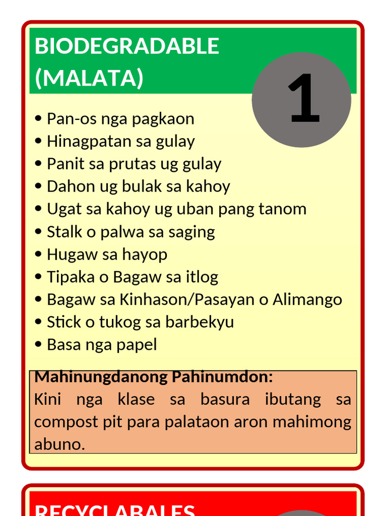 BASURA LABELS 2 For Color Coding | PDF