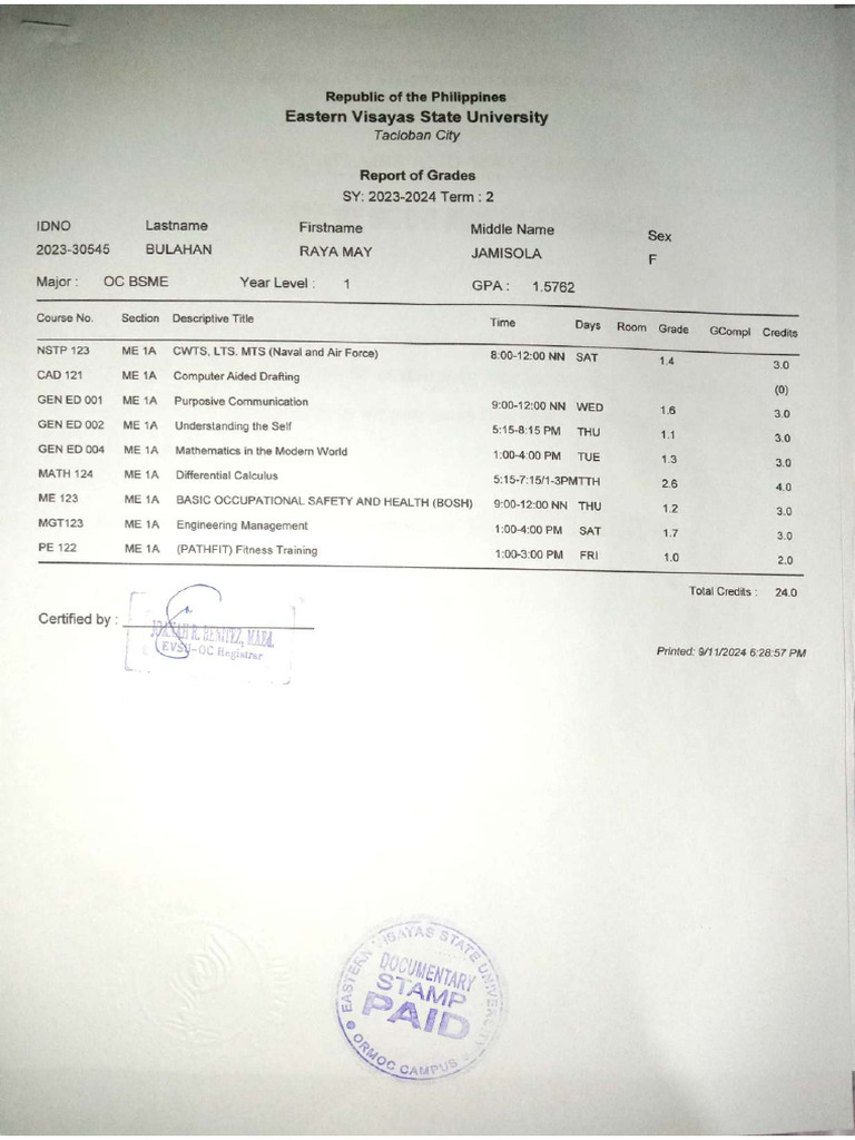 Bulahan Grades | PDF