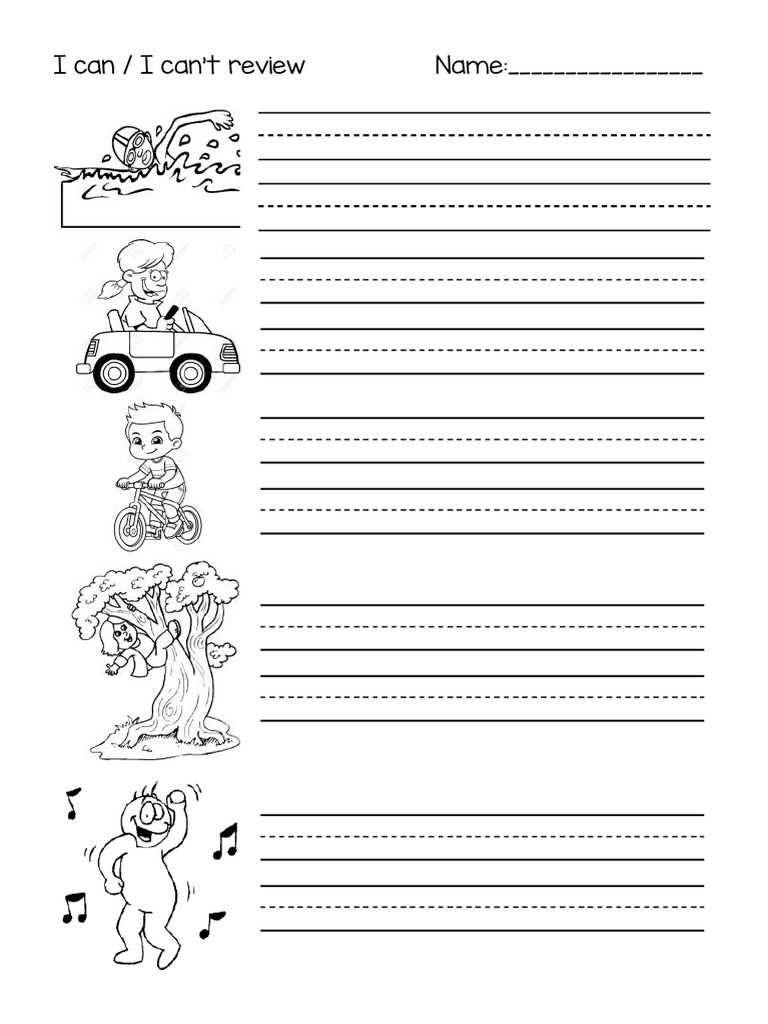 I Can Can't Worksheet | PDF