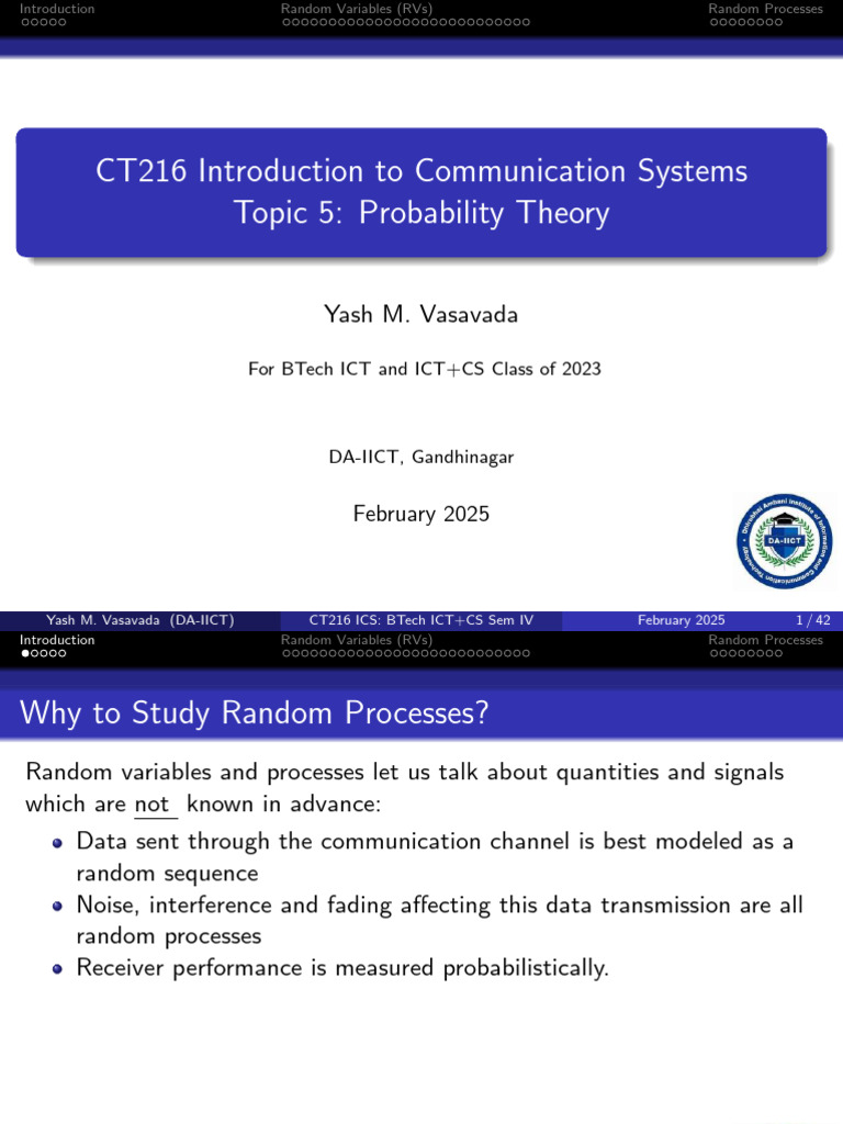 Topic 5 - Probability Theory | PDF | Probability Density Function | Probability