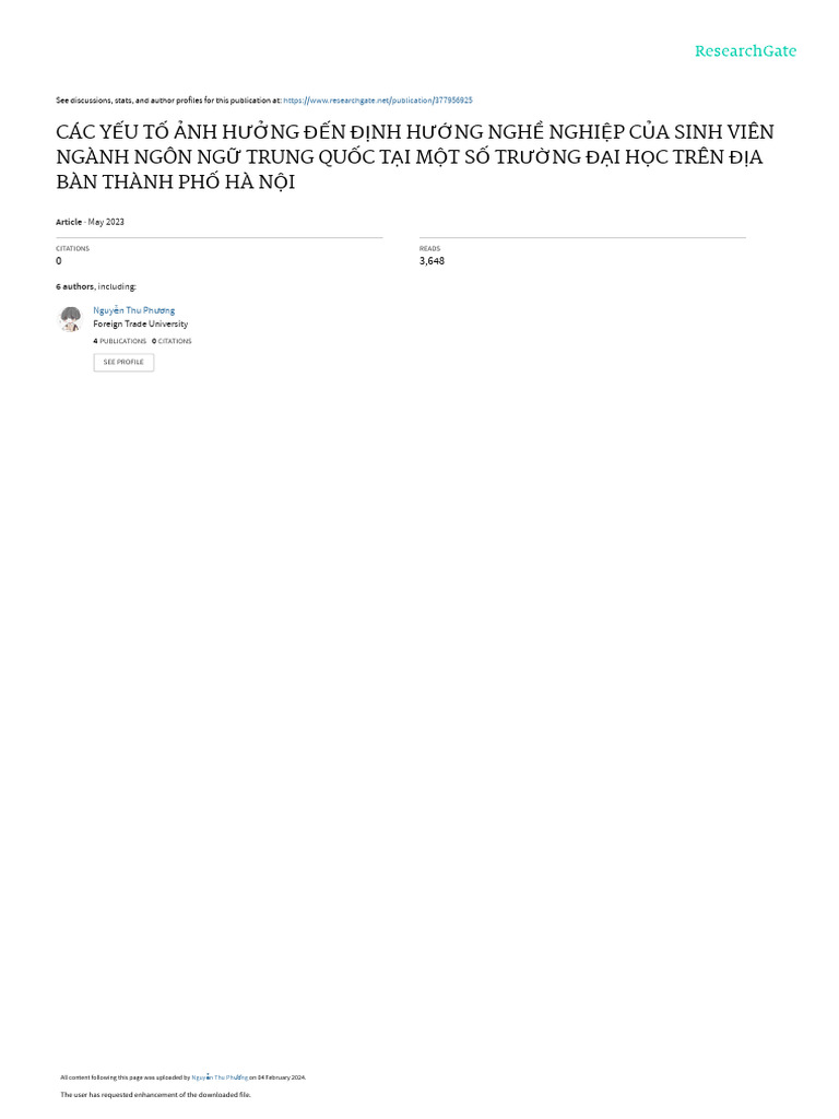 Các Y UT NHH NG N NHH NG NGH Nghi PC A Sinh Viên Ngành Ngôn NG Trung Qu CT IM TS TR NG IH C Trên ...