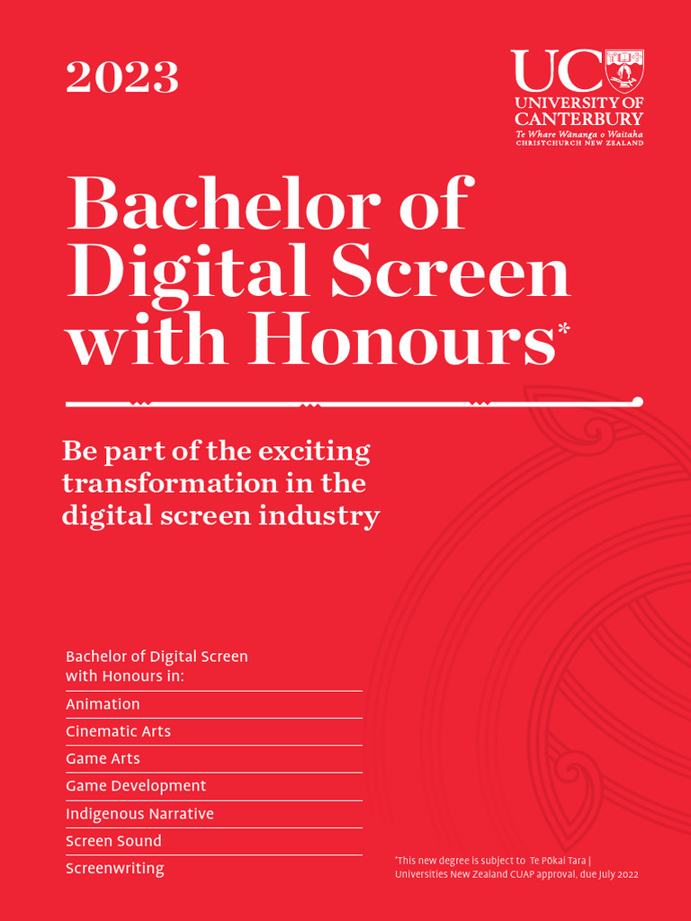 Bachelor of Digital Screen Honours | PDF | Screenplay | Animation