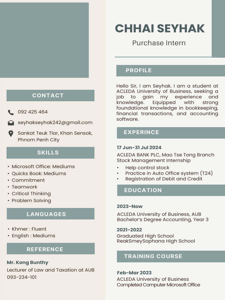 Chhai Seyhak - CV | PDF